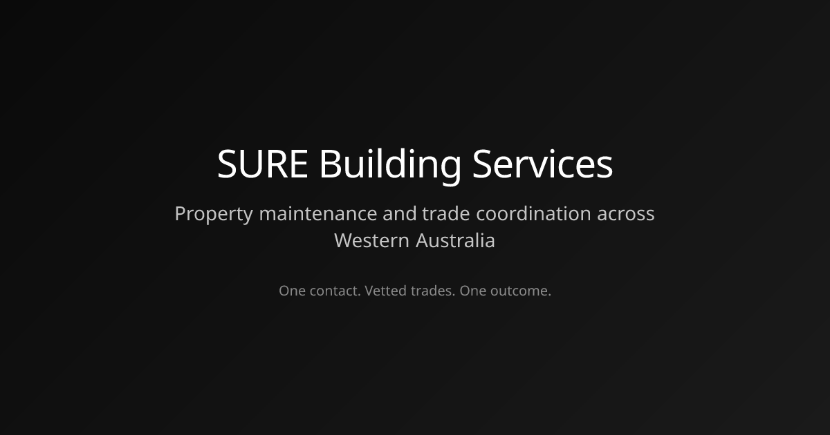 Property Maintenance and Trade Coordination | SURE Building Services